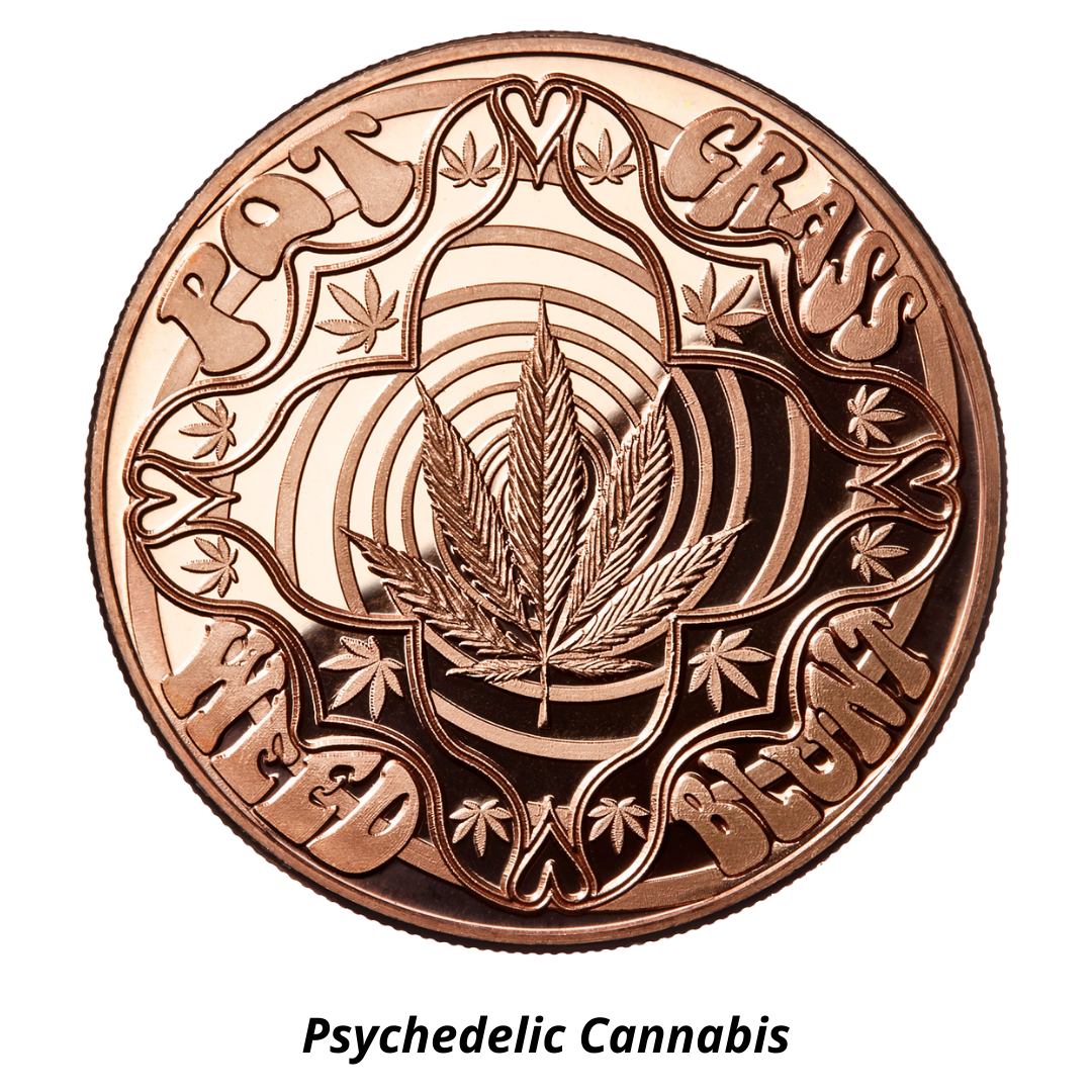 .999 Silver & Copper Collectible Cannabis Coins