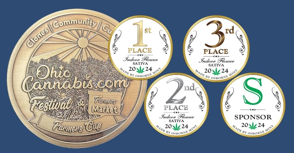 Osborne Mint Supplies Medals for OhioCannabis' Farmers Cup Awards